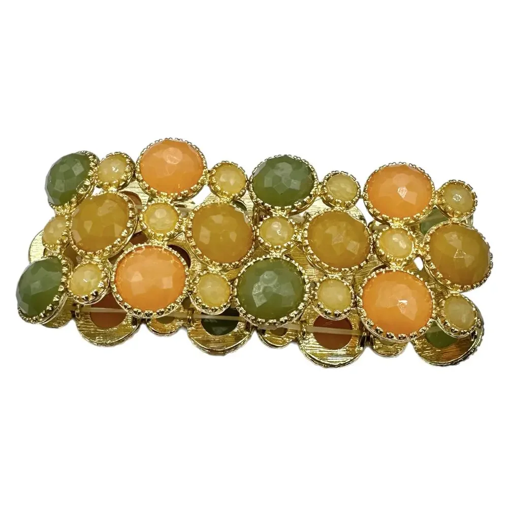 Boutique | Jewelry | Gold Tone Stretch Bracelet Translucent Acrylic ...